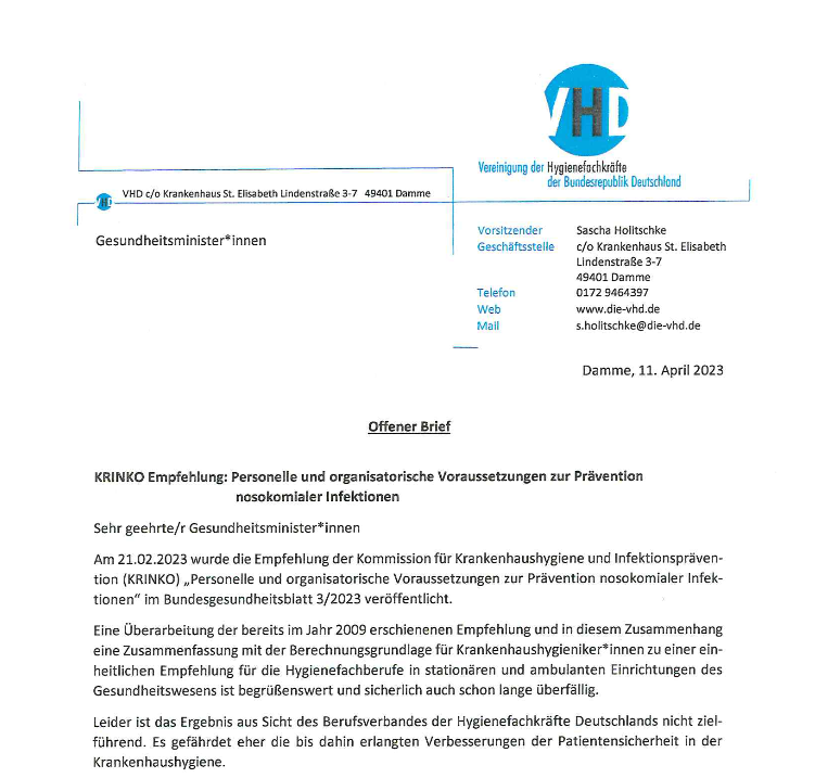 Empfehlung der Kommission für Krankenhaushygiene und Infektionsprävention (KRINKO) - BiG - Essen ...